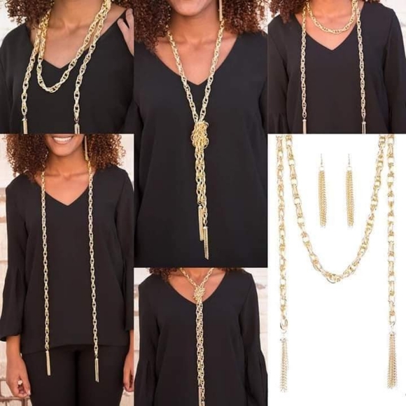 paparazzi | Jewelry | Gold Rope Necklace Set Fashion Accessories | Poshmark